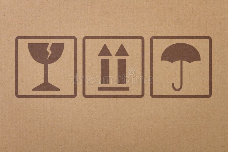 Safety, fragile icons stock image. Image of design, distribution - 25850587