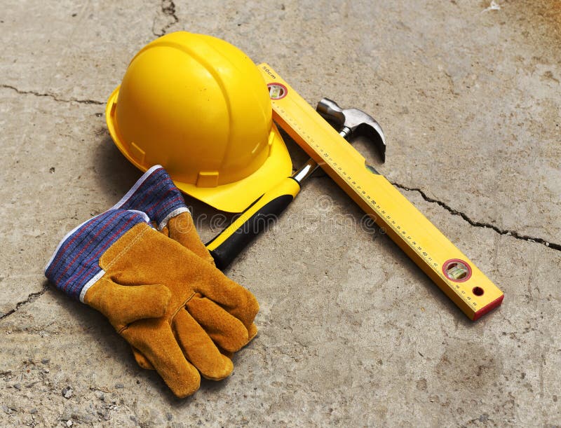 Safety gear kit stock image. Image of measuring, careful - 79367745