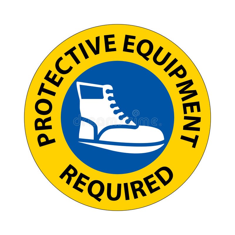 Safety Gear Required Sign Illustrations Stock Vector - Illustration of ...