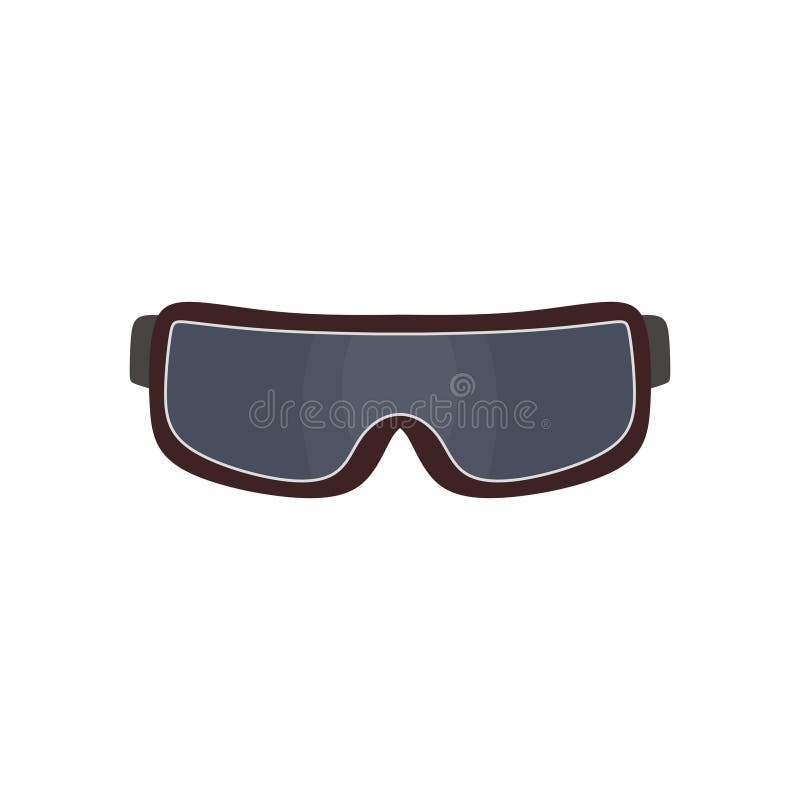 Safety Glass for Engineer. Black Safety Glass Isolated on White ...