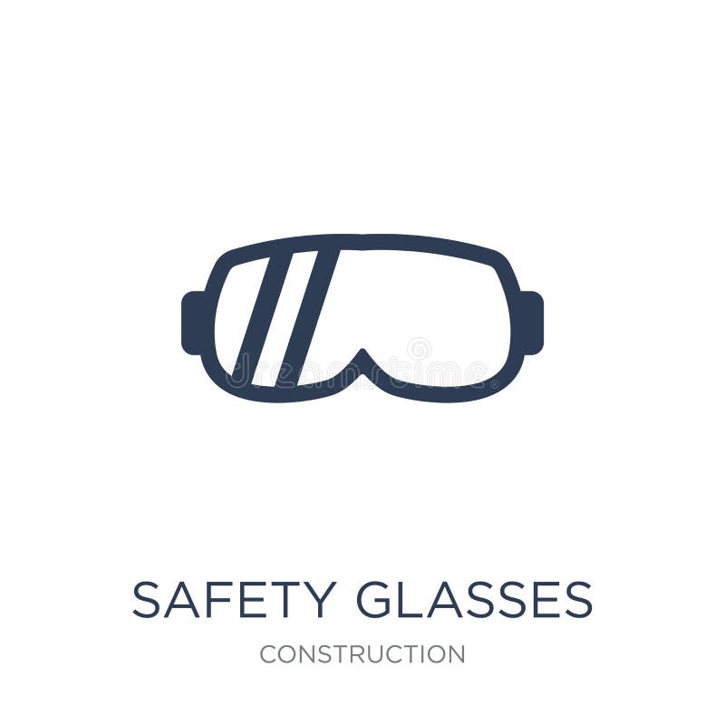 Safety Glasses Icon. Trendy Flat Vector Safety Glasses Icon on W Stock ...