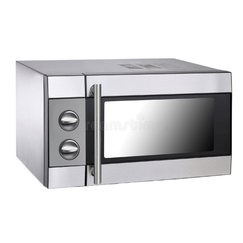 Stainless Steel Microwave Oven - Compact Kitchen Appliance Stock Image ...