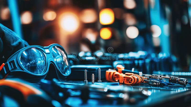 Safety Glasses, Tools, Workshop, Night Shift, Repair Stock Photo ...