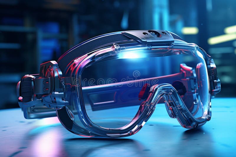 Safety Goggles with a Panoramic View for Enhanced Stock Illustration ...