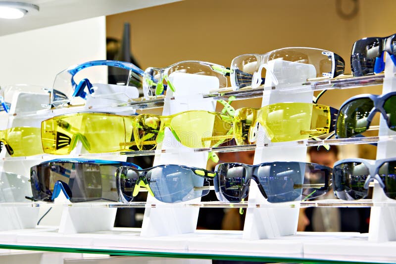 Safety Goggles for Workers in Store Stock Image - Image of sale, safety ...