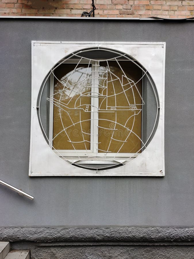 Safety Grill on the Window in the Form of a Ship Made of Rebar Stock ...