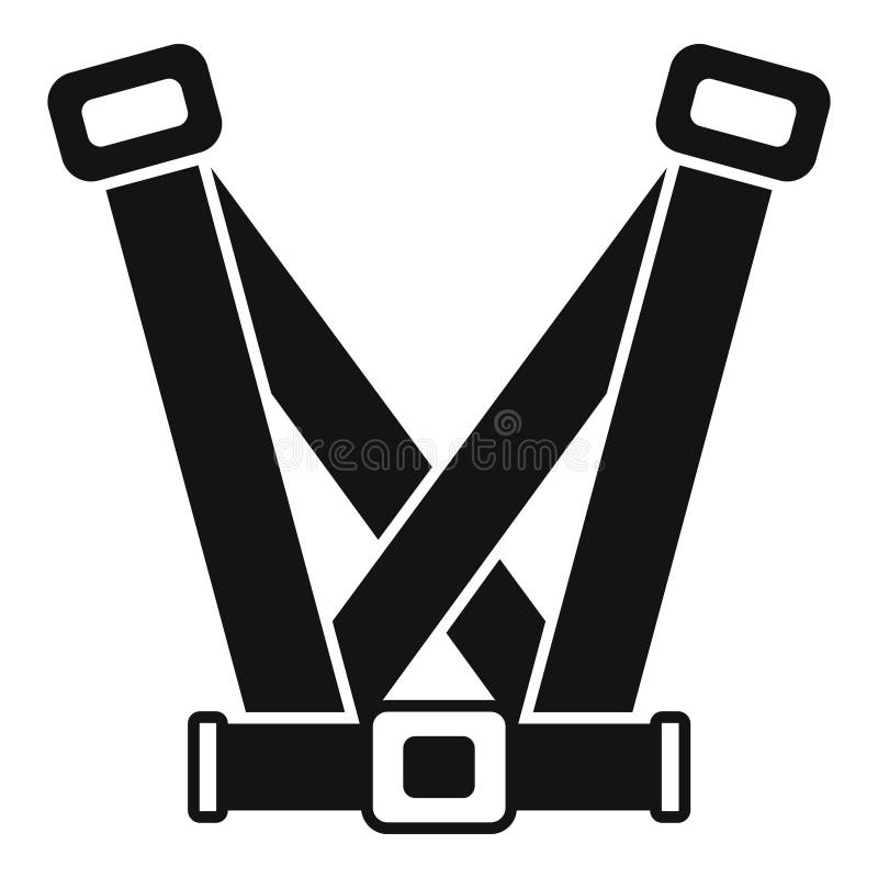 Safety Harness Icon Showing Protection and Security Stock Illustration ...