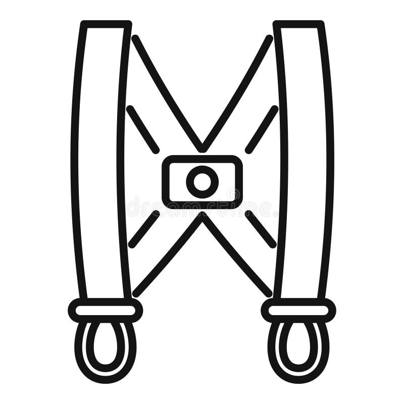 Safety Harness Icon Showing Working at Height Protection Stock Vector ...