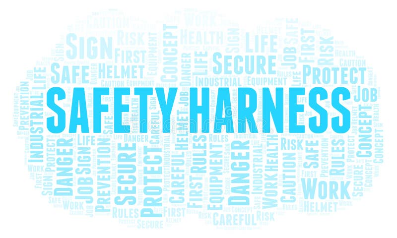 Safety Harness word cloud. stock illustration. Illustration of ...