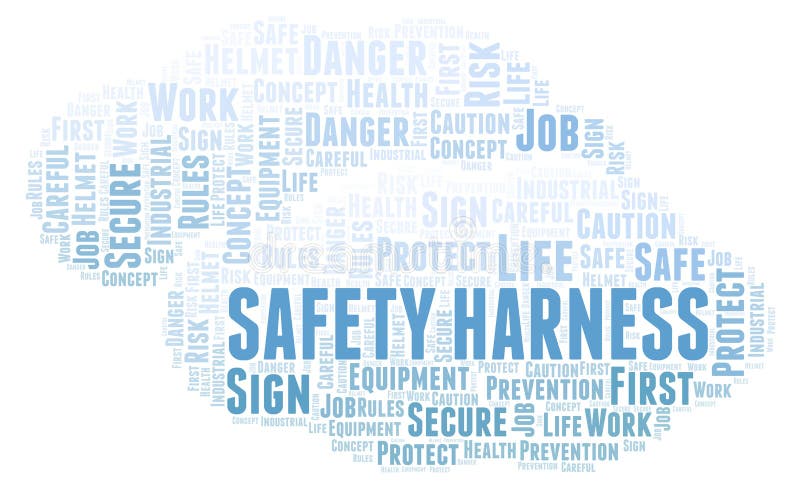 Safety Harness word cloud. stock illustration. Illustration of text ...