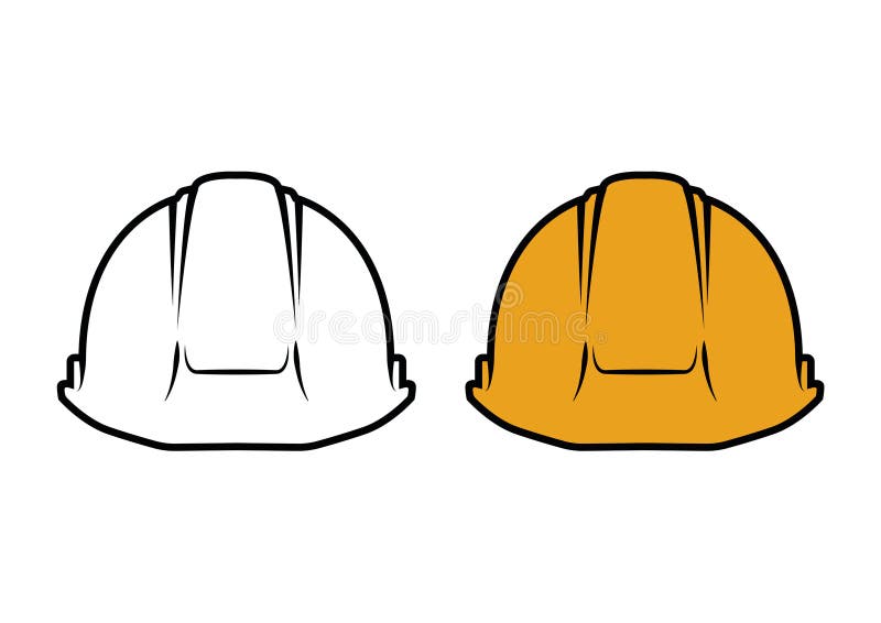 Safety Helmet Engineers Hat Vector Illustration Stock Vector ...