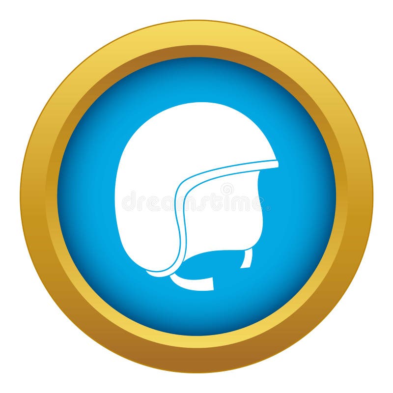 Safety Helmet Icon On Blue Background. Stock Vector - Illustration of ...