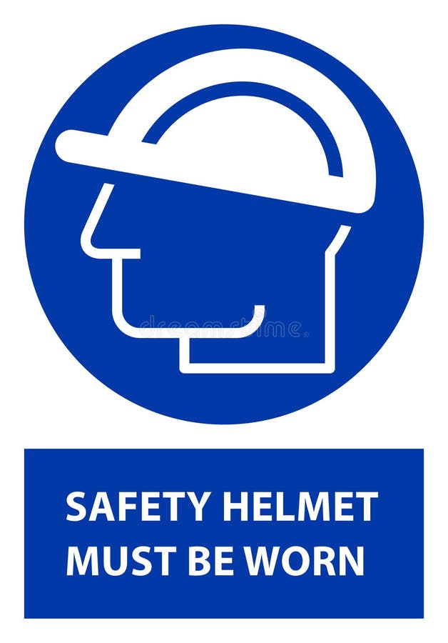 Safety Helmet Must Be Worn, Hard Hat Must Be Worn in this Area ...