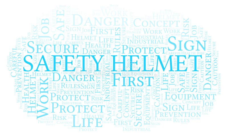 Safety Helmet word cloud stock illustration. Illustration of fonts ...