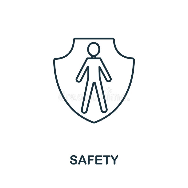 Safety Icon from Insurance Collection. Simple Line Safety Icon for ...