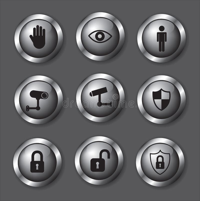 Safety icons stock vector. Illustration of protect, magnifying - 28195897