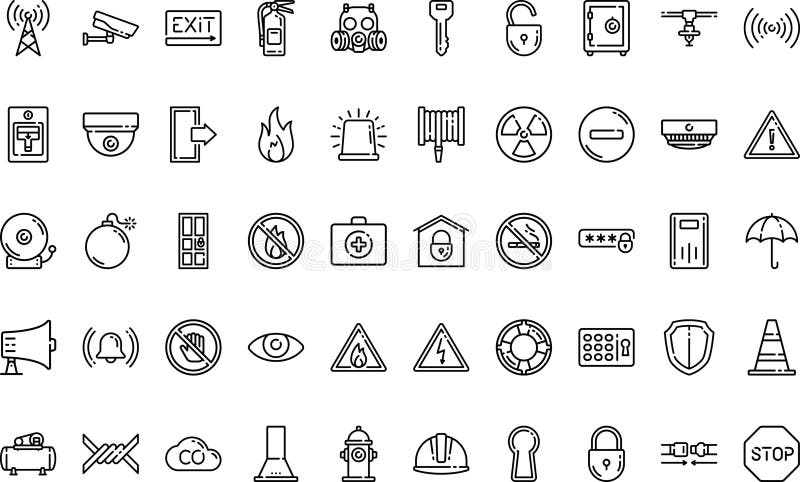 Safety Icons High-Quality Vector Icons Collection with Editable Stroke ...