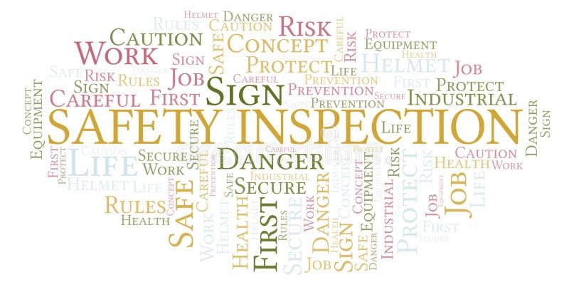 Safety Inspection Word Cloud. Stock Illustration - Illustration of safe ...