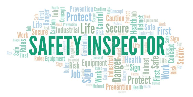 Safety Inspector Word Cloud. Stock Illustration - Illustration of word ...