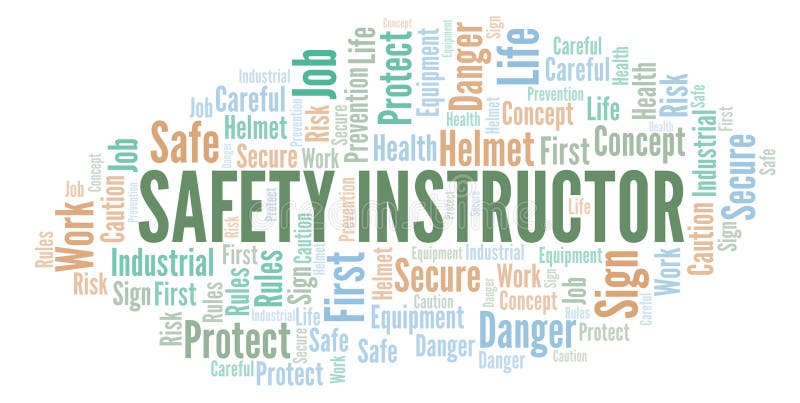 Safety Instructor Word Cloud. Stock Illustration - Illustration of ...