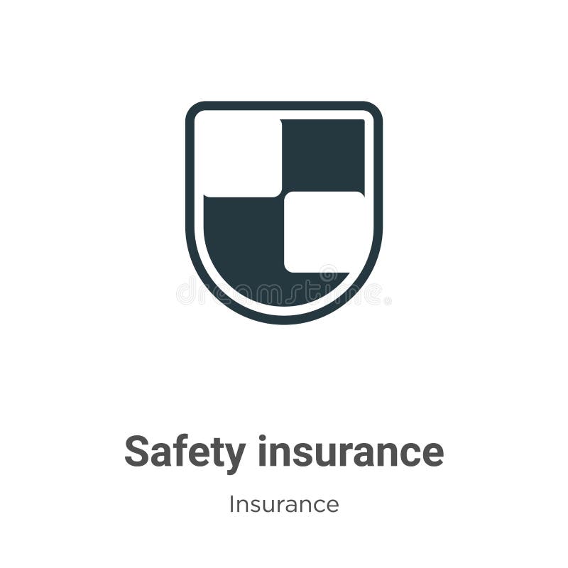 Safety Insurance Vector Icon on White Background. Flat Vector Safety ...