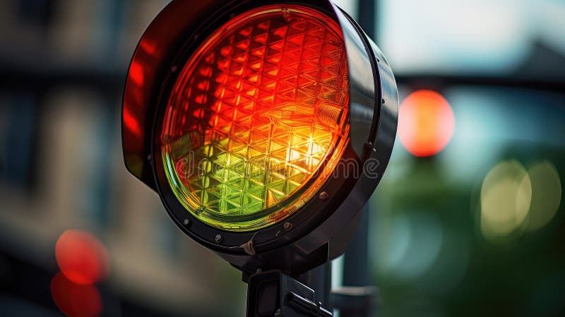 Safety intersection light stock illustration. Illustration of traffic ...