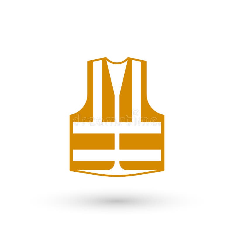Safety Jacket Security Icon. Vector Sign Stock Vector - Illustration of ...