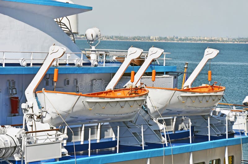 Safety lifeboat stock image. Image of deck, delivering - 27543443