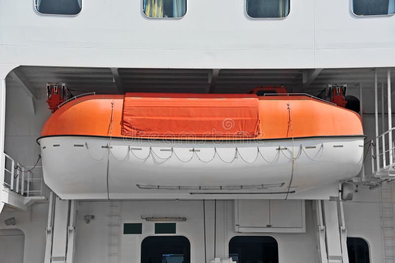 Safety lifeboat stock photo. Image of liner, liferaft - 49290740