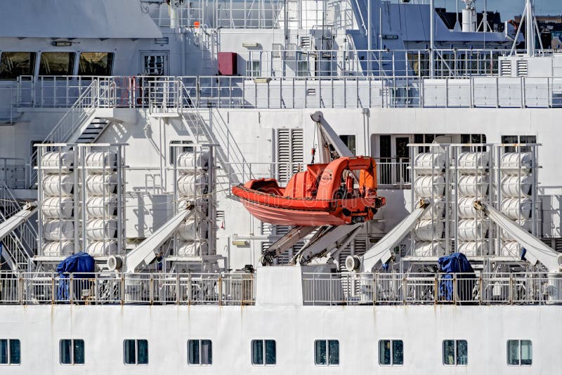 Life rafts on cruise ship stock image. Image of board - 2316805