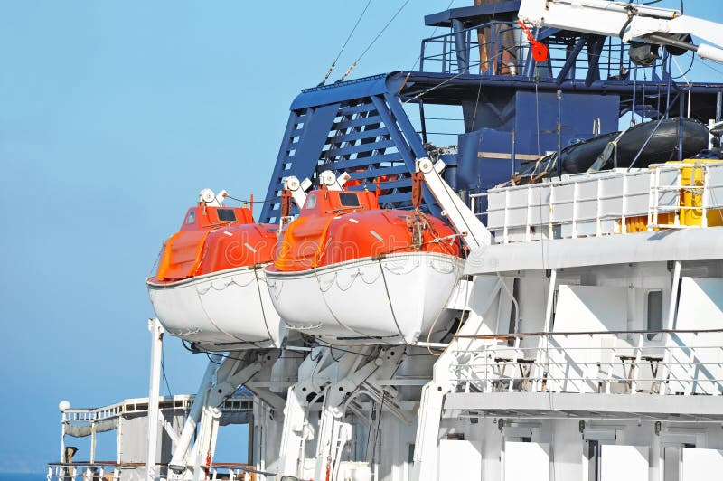 Safety Lifeboat on Ship Deck Stock Image - Image of ferry, boat: 79105003