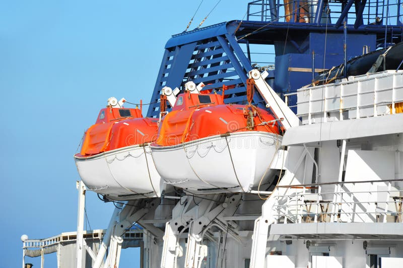 Safety Lifeboat on Ship Deck Stock Image - Image of boat, little: 80304423