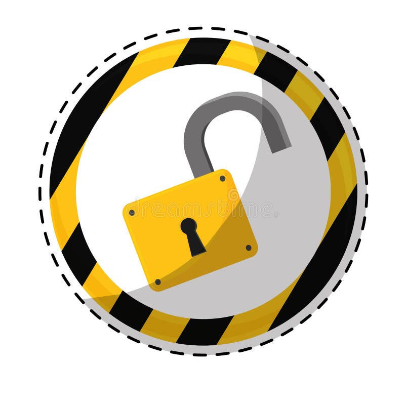 Safety lock icon image stock illustration. Illustration of black - 84254613