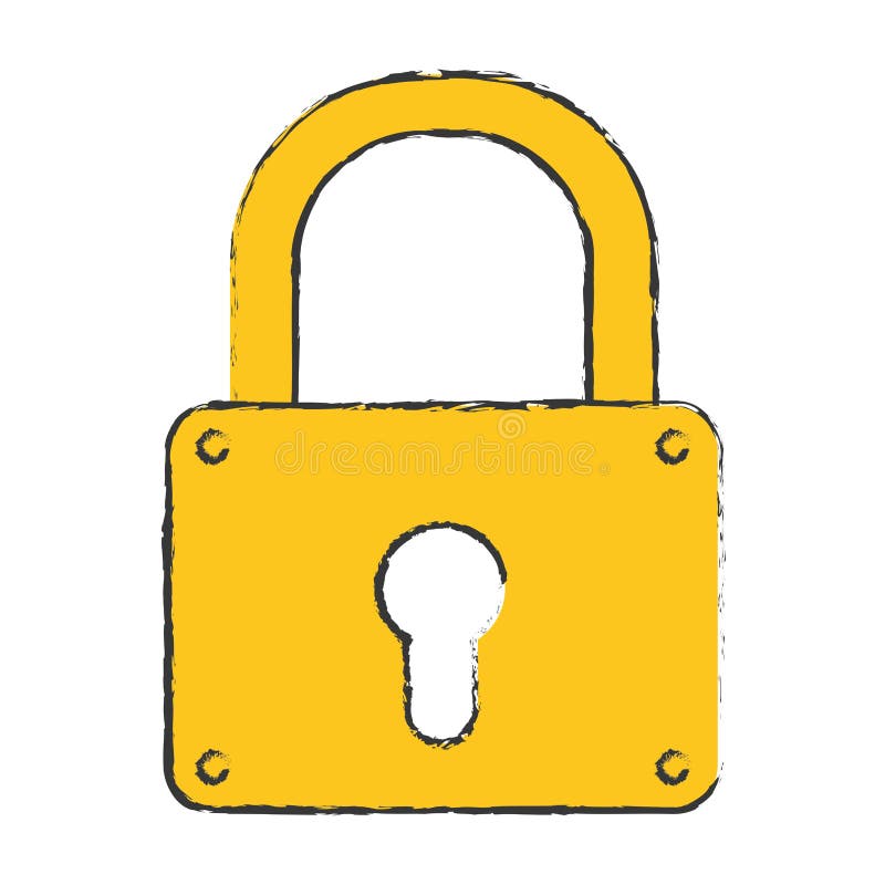 Safety lock icon image stock illustration. Illustration of open - 84362210