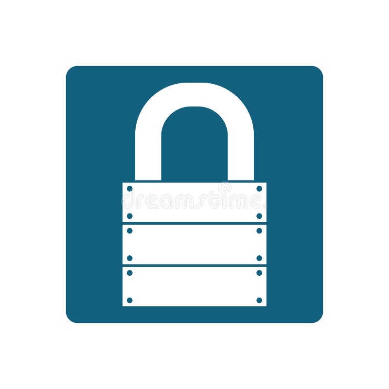 Safety Lock Pictogram Icon Image Stock Vector - Illustration of element ...