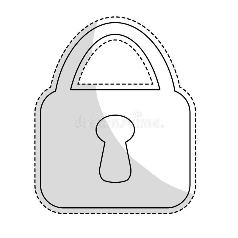 Safety lock icon image stock vector. Illustration of open - 81958278