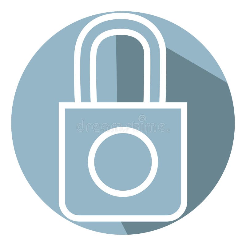 Safety lock, icon stock vector. Illustration of lock - 261068322