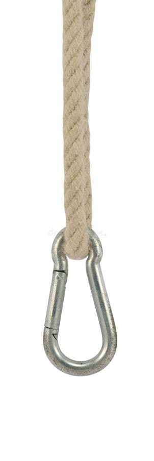 Safety lock on rope stock photo. Image of isolated, lock - 12926818