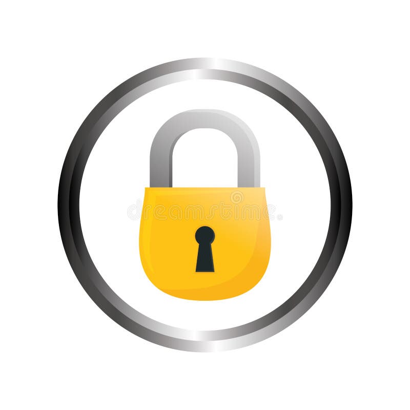 Safety Lock Security Icon Image Stock Illustration - Illustration of ...
