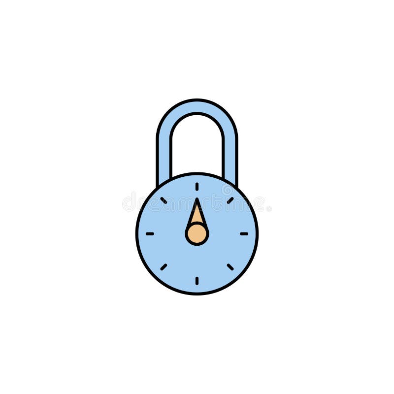 Safety Lock Security Icon Vector Stock Vector - Illustration of ...