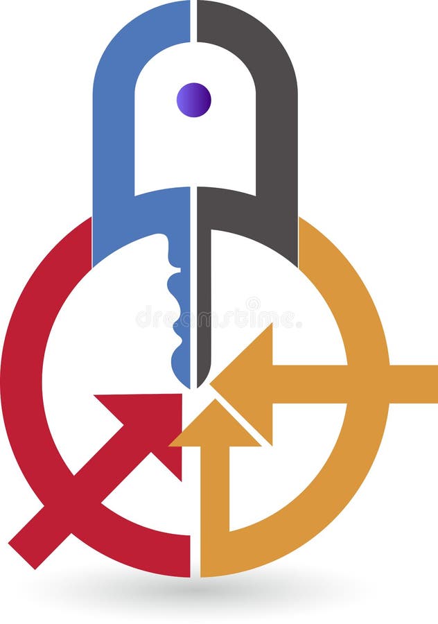 Lock and key logo stock vector. Illustration of open - 21786801