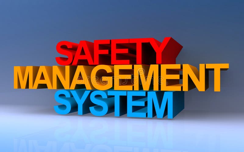 Safety Management System on Blue Stock Illustration - Illustration of ...