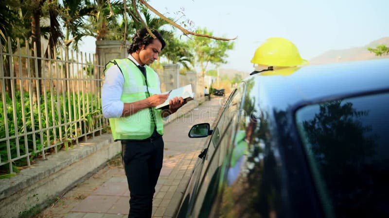 Safety Manager Taking Notes in Logbook Stock Video - Video of estimator ...