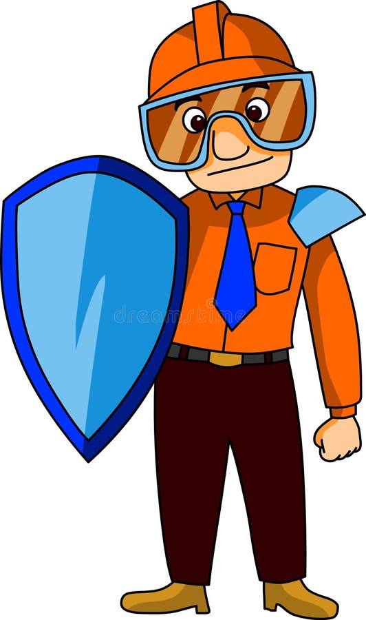 Safety mascot stock vector. Illustration of safety, industry - 98764165
