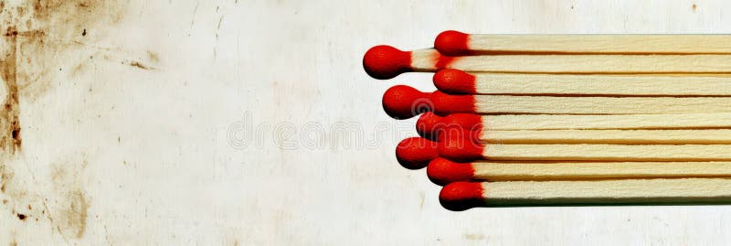 Safety Matches Arrangement on Rustic Background for Creative Concepts ...