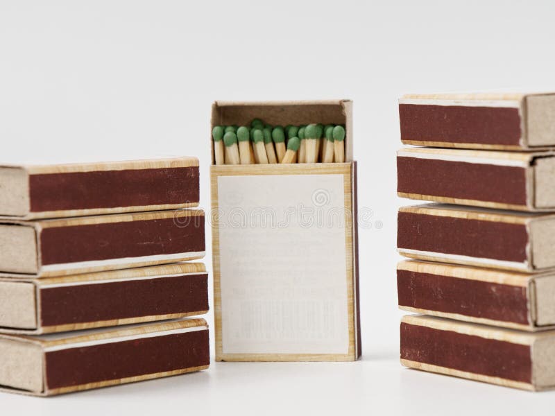Matches Sulfur in a Cardboard Box on a White Background Stock Photo ...