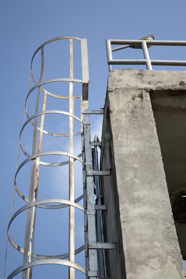 Safety metal ladder stock image. Image of stairway, climb - 79440939