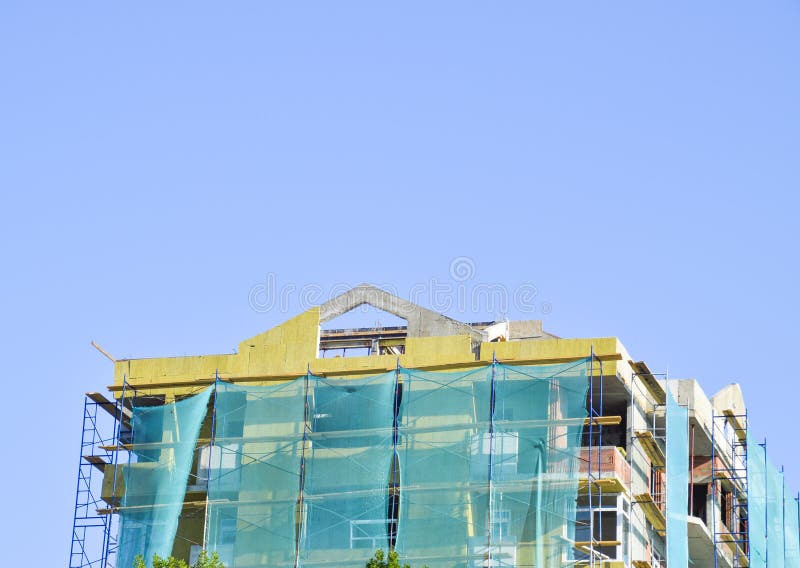 Safety Net in the Newly Built High-rise Building Stock Photo - Image of ...