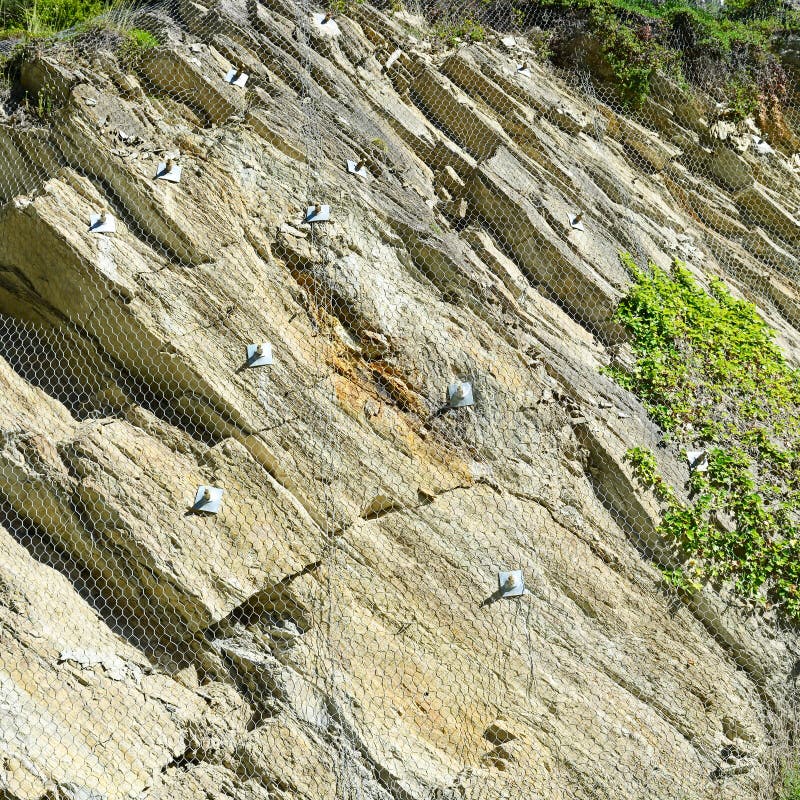 Safety net of rockfall stock image. Image of mesh, fall - 83562505