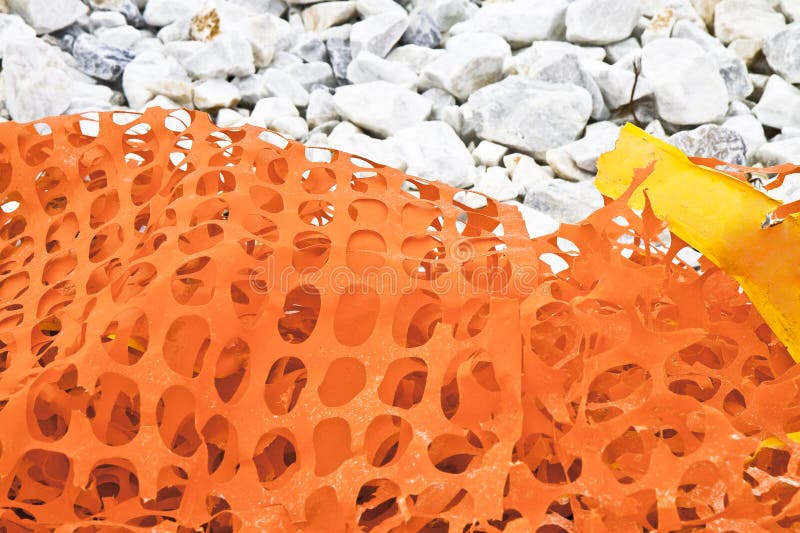 Safety Orange Plastic Grid for Construction Site Stock Image - Image of defense, rounded: 356138587